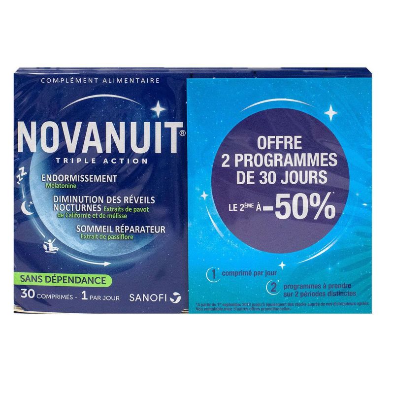 Novanuit Triple Action lot de 2 boites de 30 comprimés
