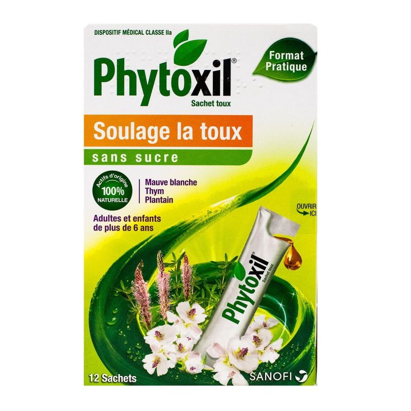 Phytoxil Toux Sans Sucre Adulte et Enfant +6ans 12Stick de10ml